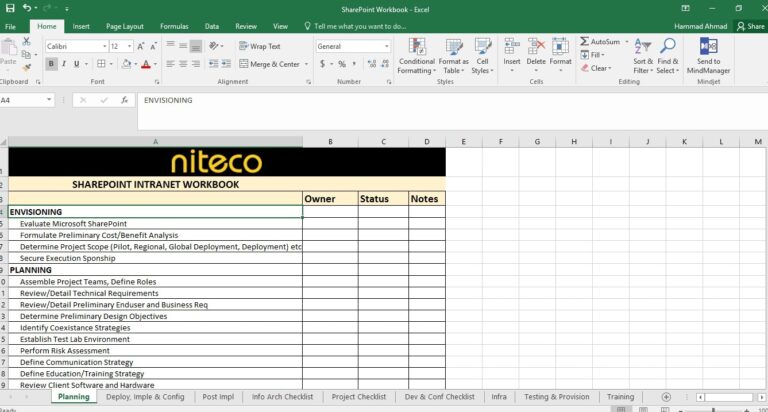 Key Project Management Tasks for SharePoint Intranet Deployment - SP Hammad